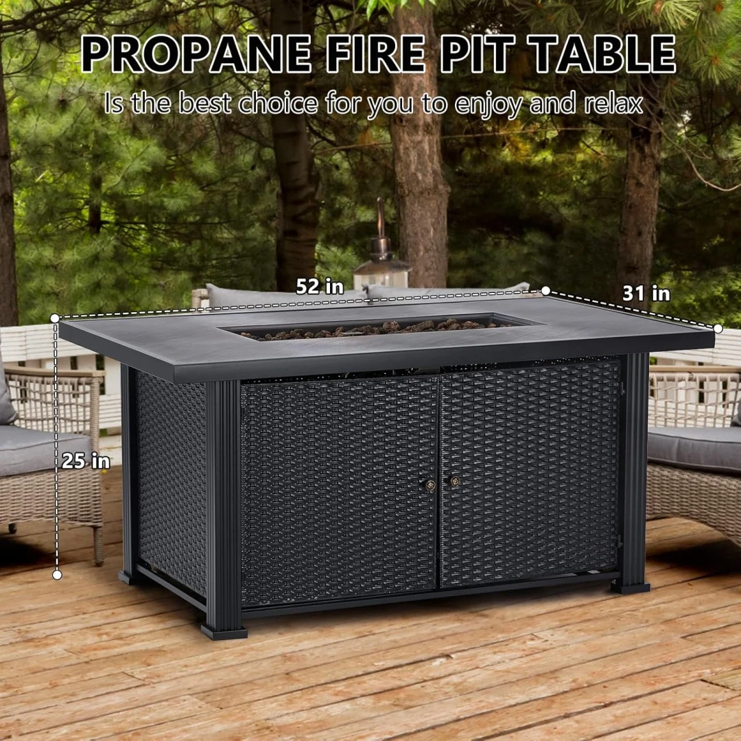 52″ Propane Fire Pit Table – Beyond Just Camping