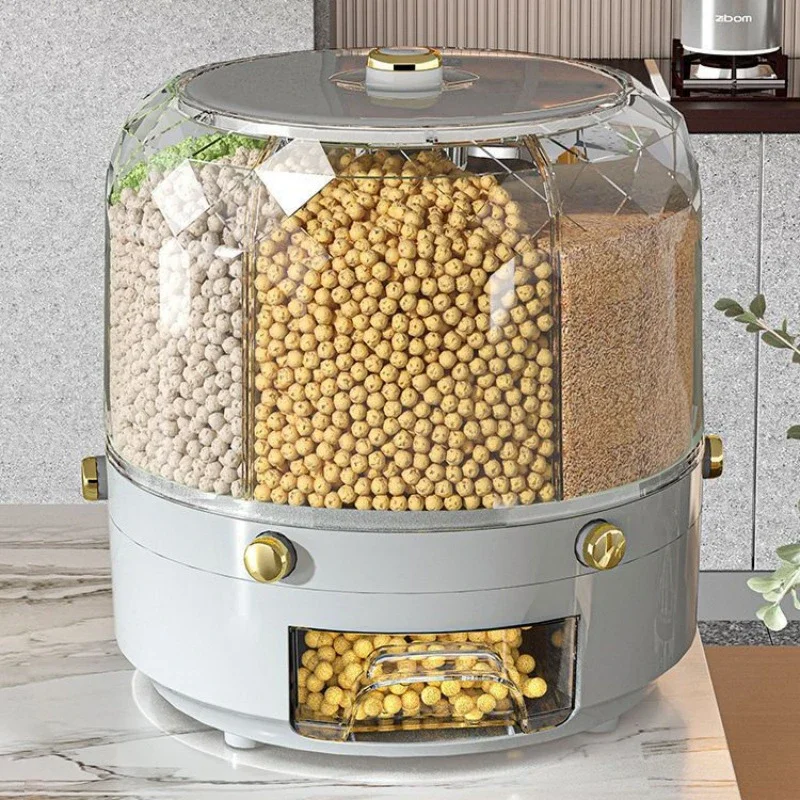 360-Degree-Rotating-Rice-Dispenser-Sealed-Dry-Cereal-Grain-Bucket ...