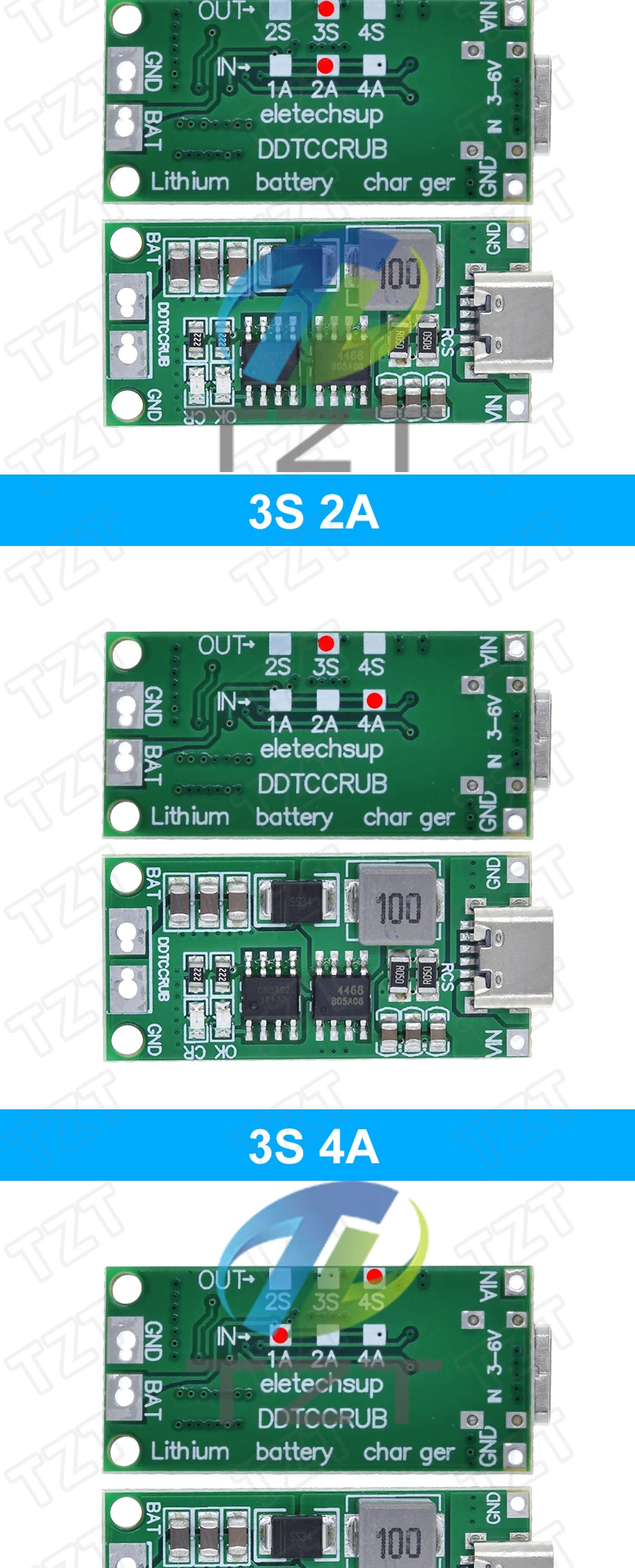 Зарядное устройство TZT DDTCCRUB для литиевых аккумуляторов 18650 ...