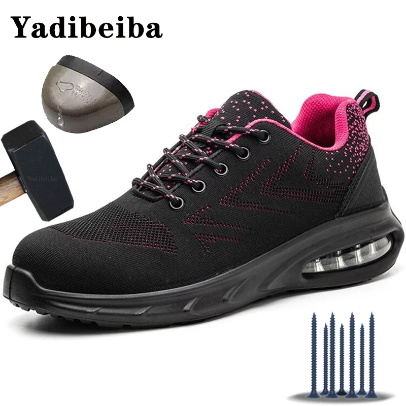 Air-Cushion-Work-Sneakers-Breathable-Steel-Toe-Safety-Shoes-For-Women ...