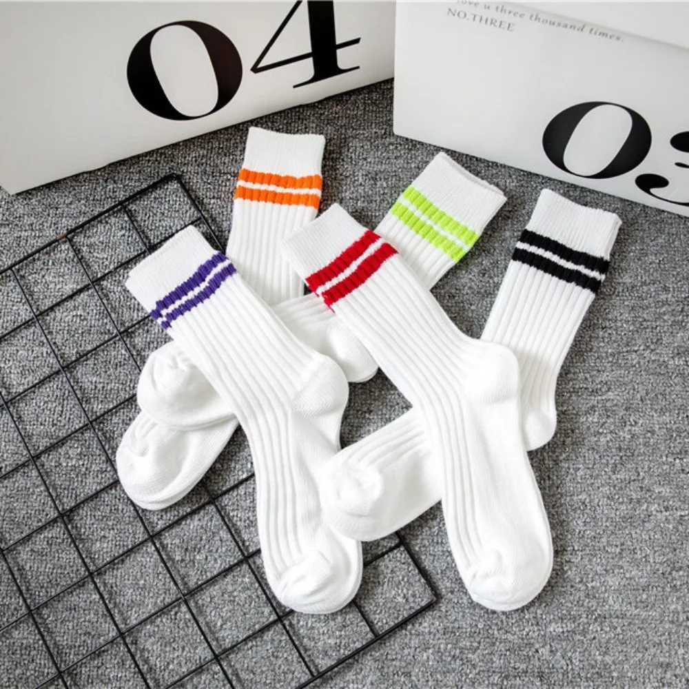 New-Men-Women-Stripes-Cotton-Socks-Retro-Old-School-Skateboard-Socks ...