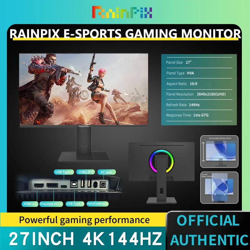 27-inch-4K-monitor-gaming-144hz-LCD-1ms-HDR400-HDMI-DP-high-color-gamut ...