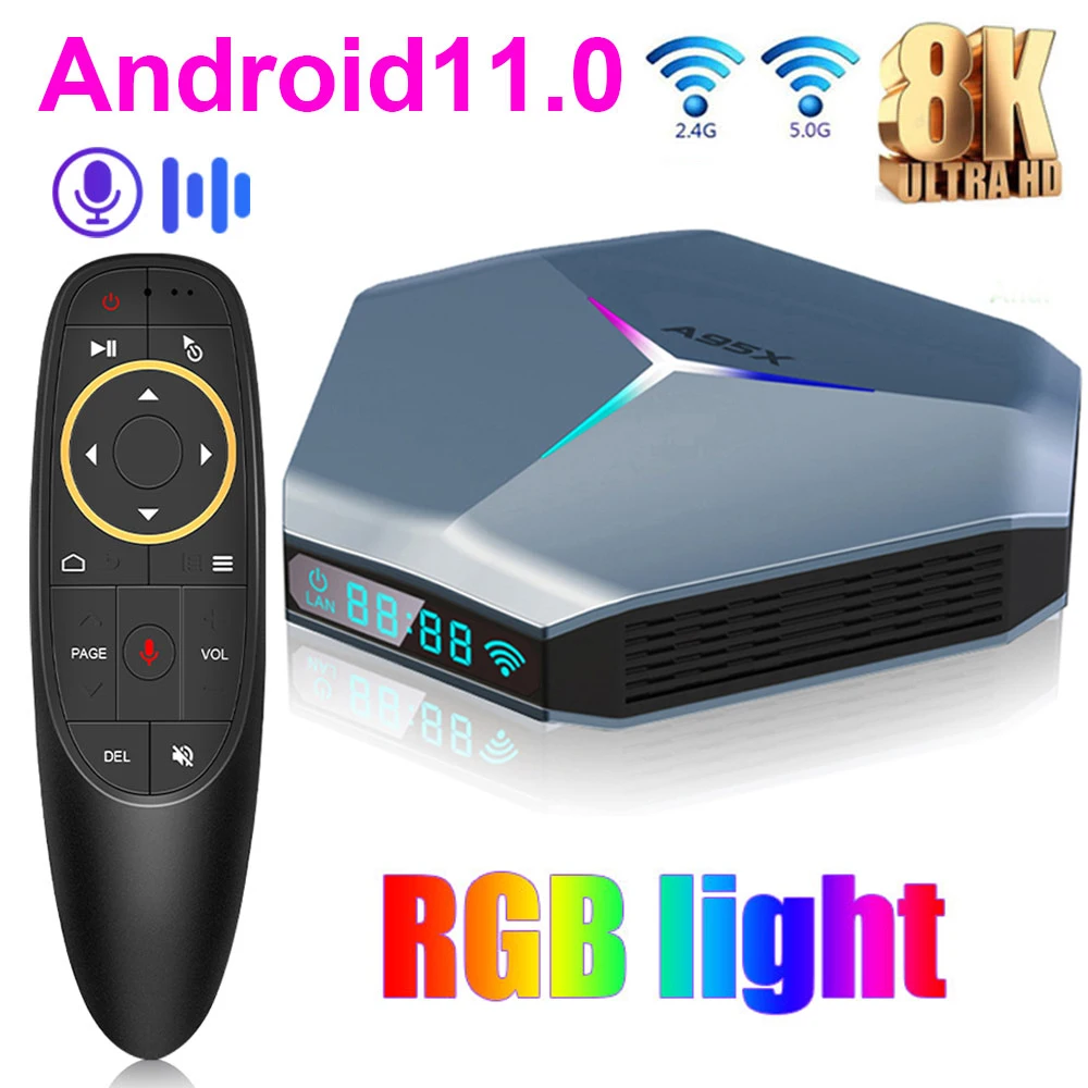 A95x F4 Android 11 Ak Ll Tv Kutusu 8k Hd Rgb K Amlogic S905x4 4gb 32gb