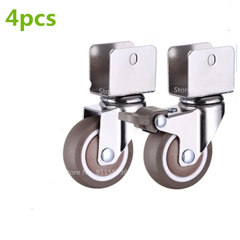 4Pcs-1-1-25-Ball-Bearing-Universal-TPE-Castor-Caster-Wheels-Splint-U ...