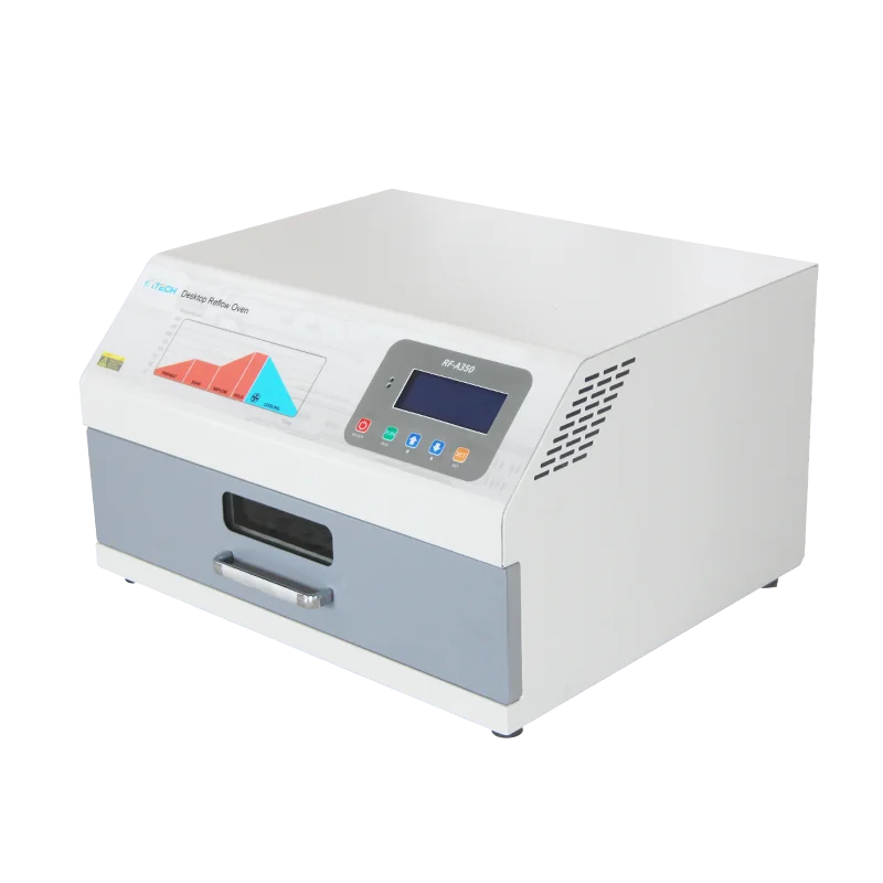 RF-A350 리플로우 납땜 기계, PCB SMD 용접용 자동 PCB 납땜 적외선 IC 가열 Smt 리플로우 오븐, 2400W ...