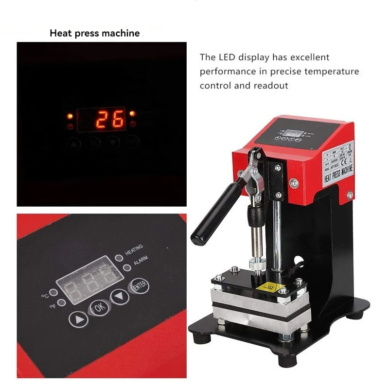 Manual Hot Press Machine Small Double Plate Heat Transfer Machine ...
