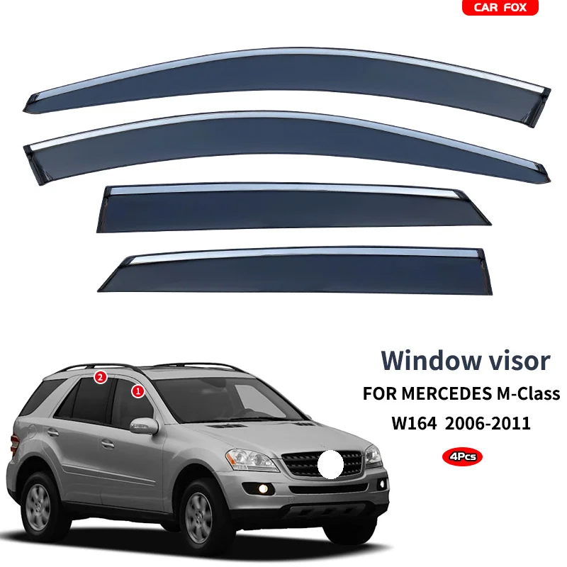 For-Mercedes-BENZ-M-Class-W164-2006-2011-Window-Visor-Vent-Shades ...