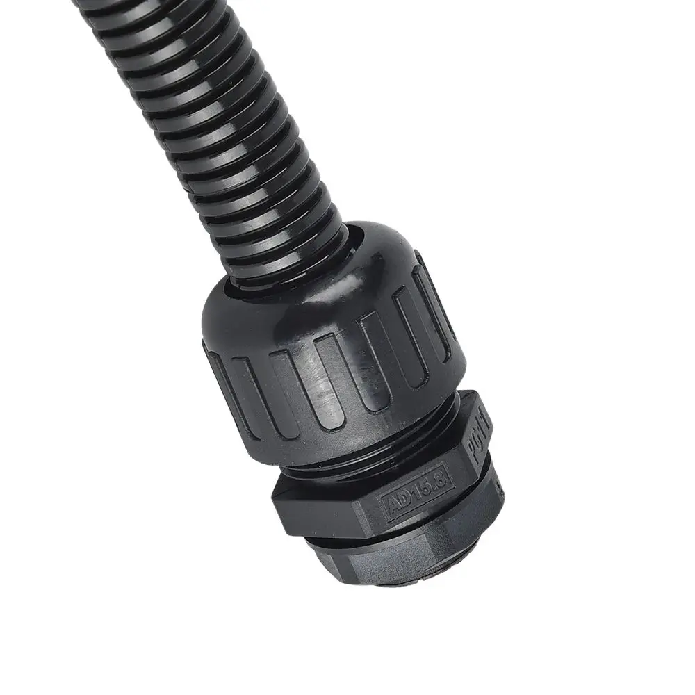 10PCS IP68 Nylon Waterproof Corrugated Pipe Conduit Connector AD10-PG7 ...