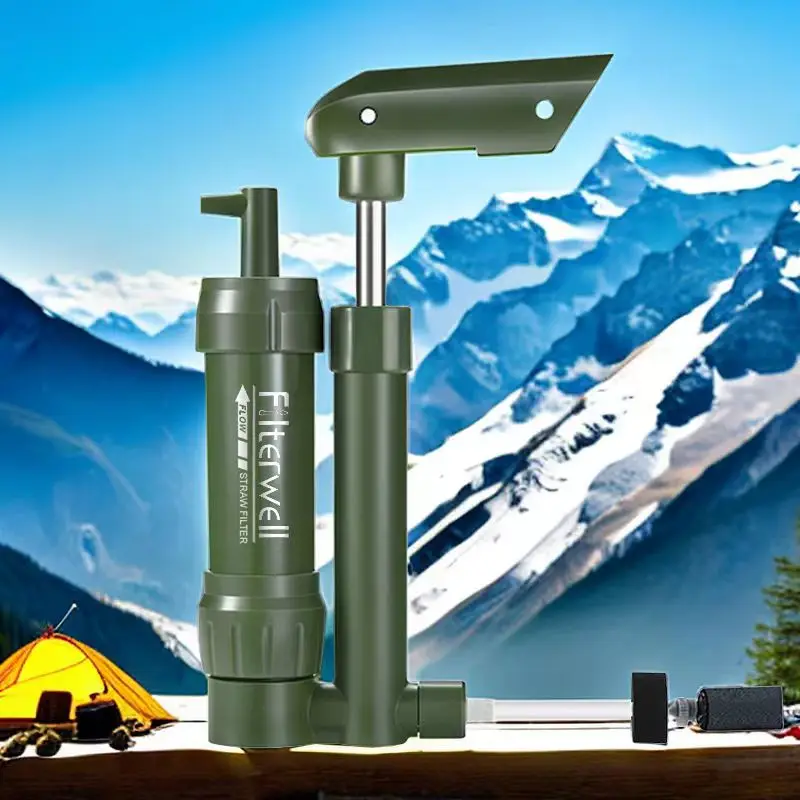 Filterwell-Mini-Pocket-Hand-Pump-Water-Filter-Outdoor-Survival-Portable ...