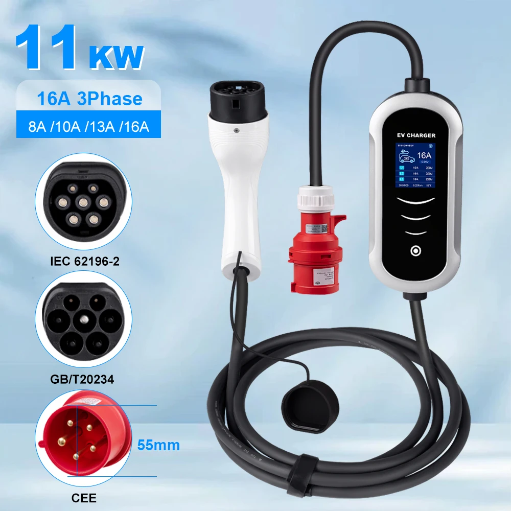 11KW-EV-Portable-Charger-GBT-Type-2-EVSE-Charging-16A-3Phase-Current ...