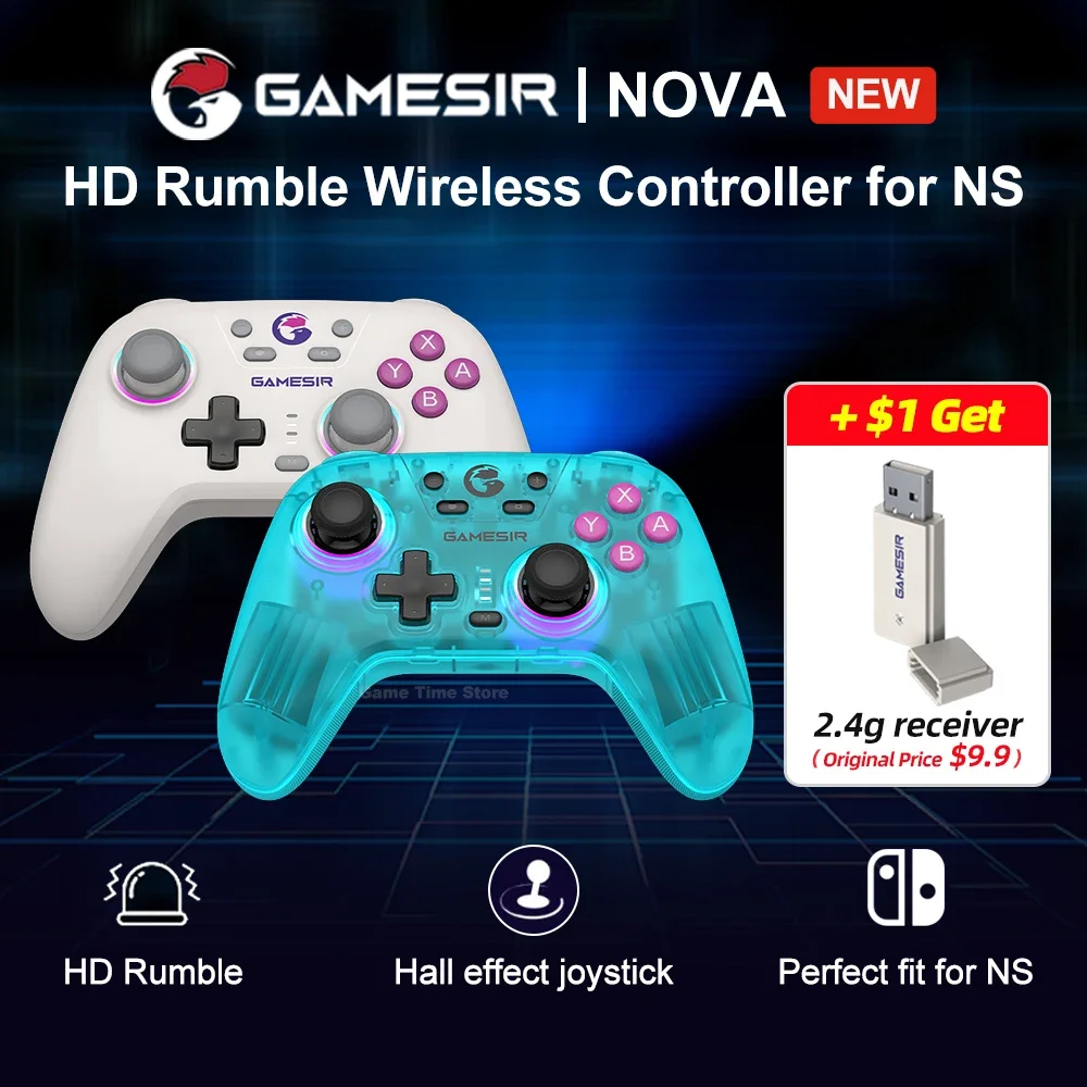 Gamesir-Nova-T4-Controlador-Sem-Fio-PC-Gamepad-Bluetooth-Gamepad-Android-Hall-Eficaz-HD-RFID ...