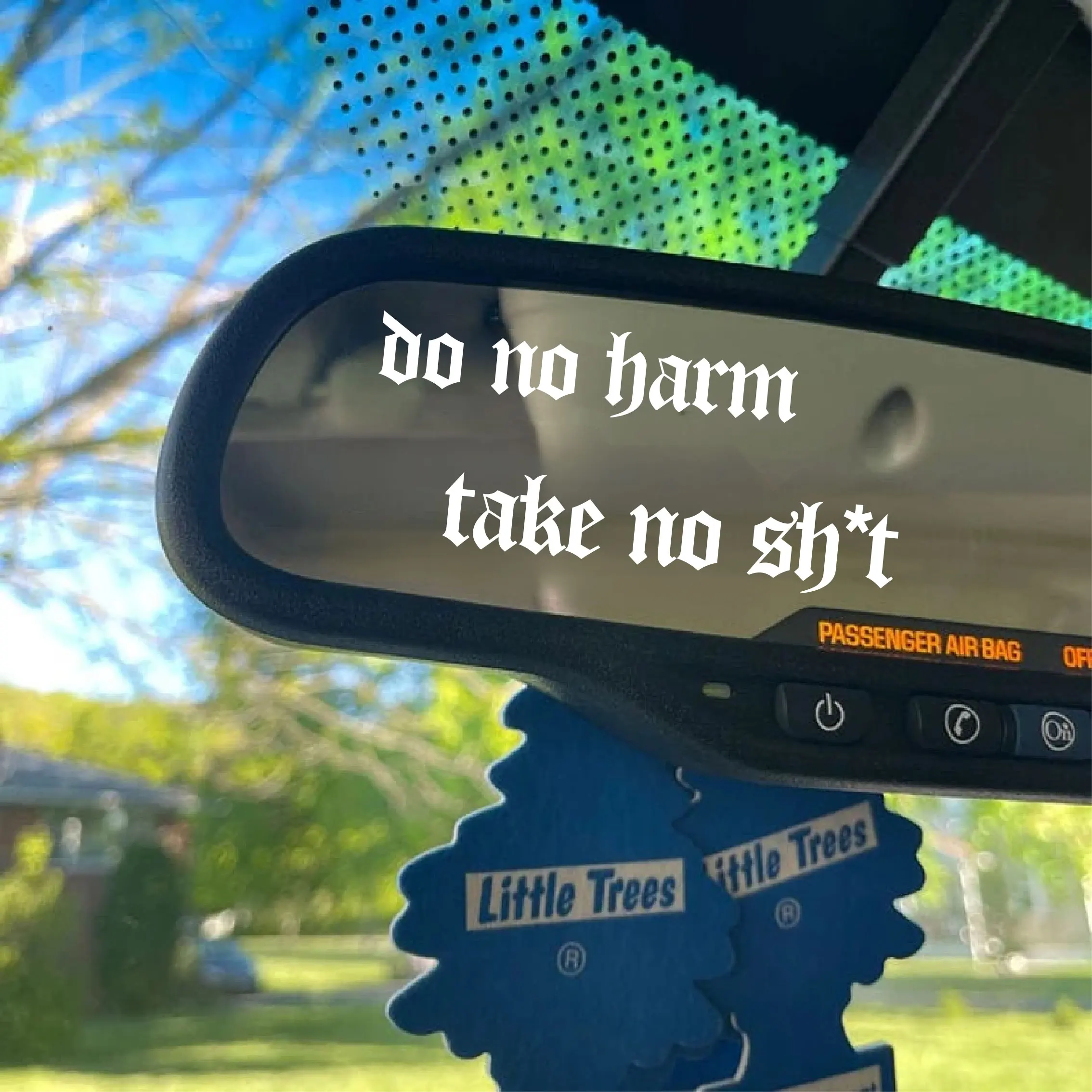 Slogan Mirror White Sticker Funky Mirror Funny Motivational Stickers ...