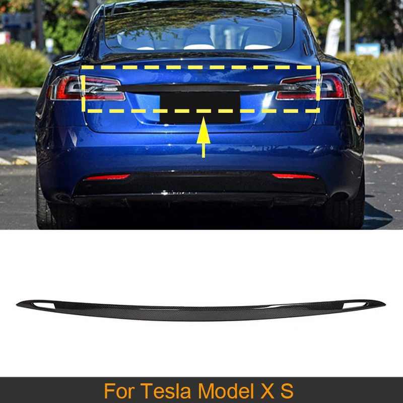 Carbon-Fiber-Rear-Trunk-Trim-Spoiler-Wing-for-Tesla-Model-S-X-2016-2020 ...