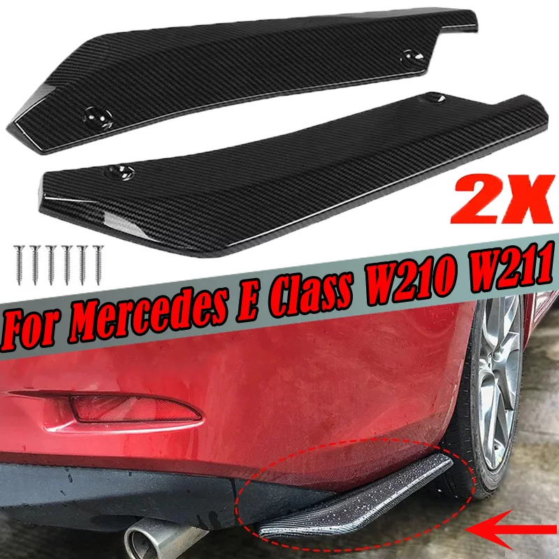 2Pc-Rear-Bumper-Lip-Wrap-Angle-Diffuser-Side-Splitter-Canard-Spoiler ...