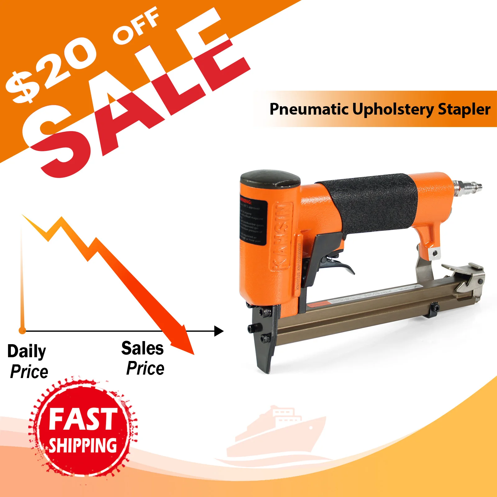 KN1013JS-20-Gauge-Continuous-Firing-Pneumatic-Upholstery-1013-Stapler ...