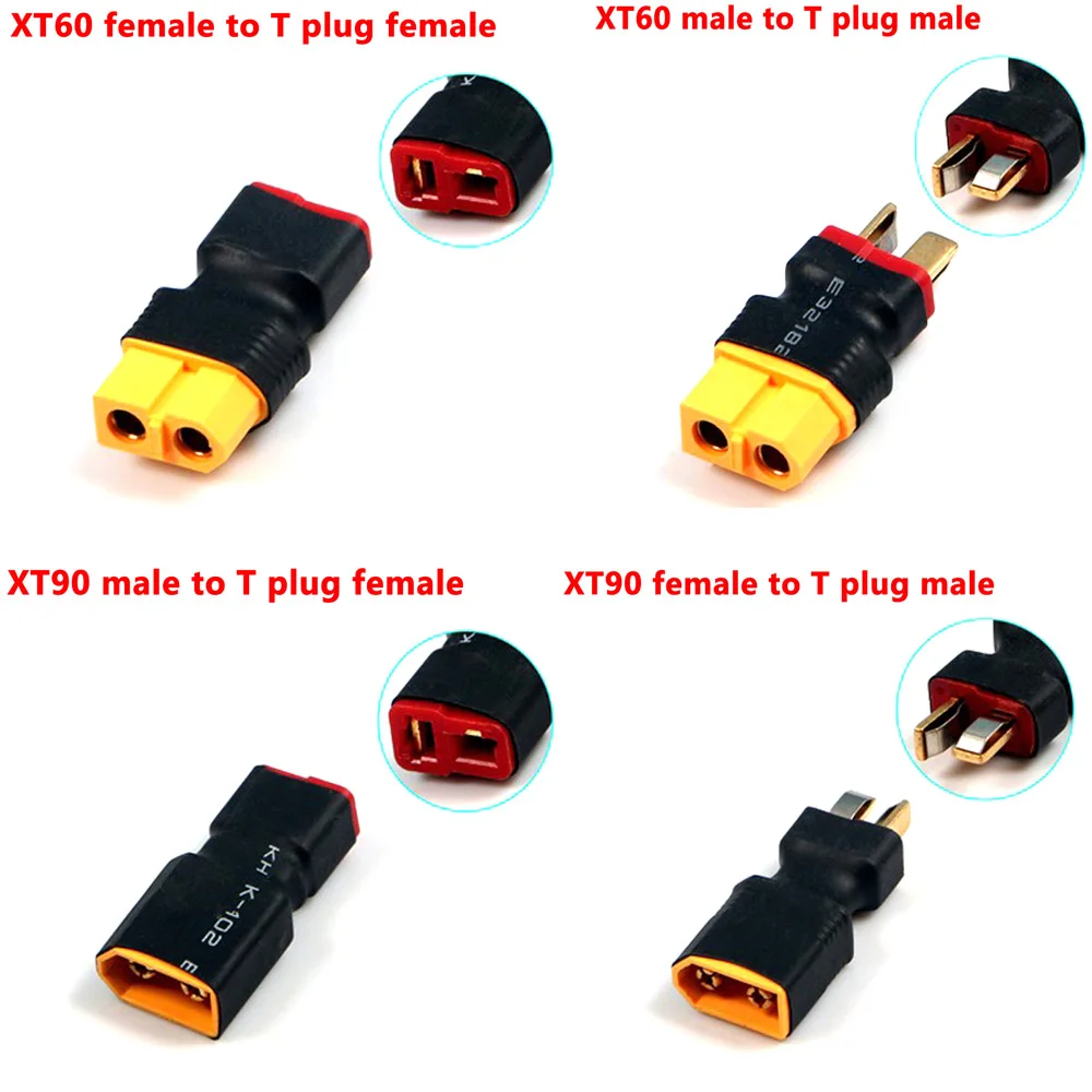 1pcs XT60 XT90 Plug Male / Female To T plug Female / Male Connector ...