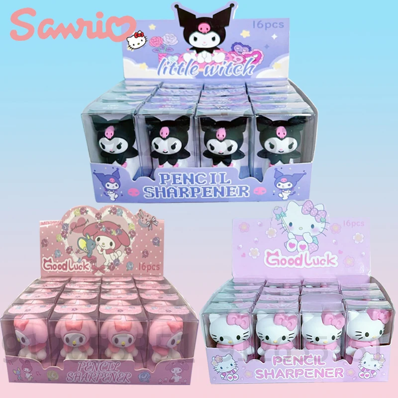 16pcs-Sanrio-Pencil-Sharpener-Anime-Hello-Kitty-My-Melody-Kuromi ...