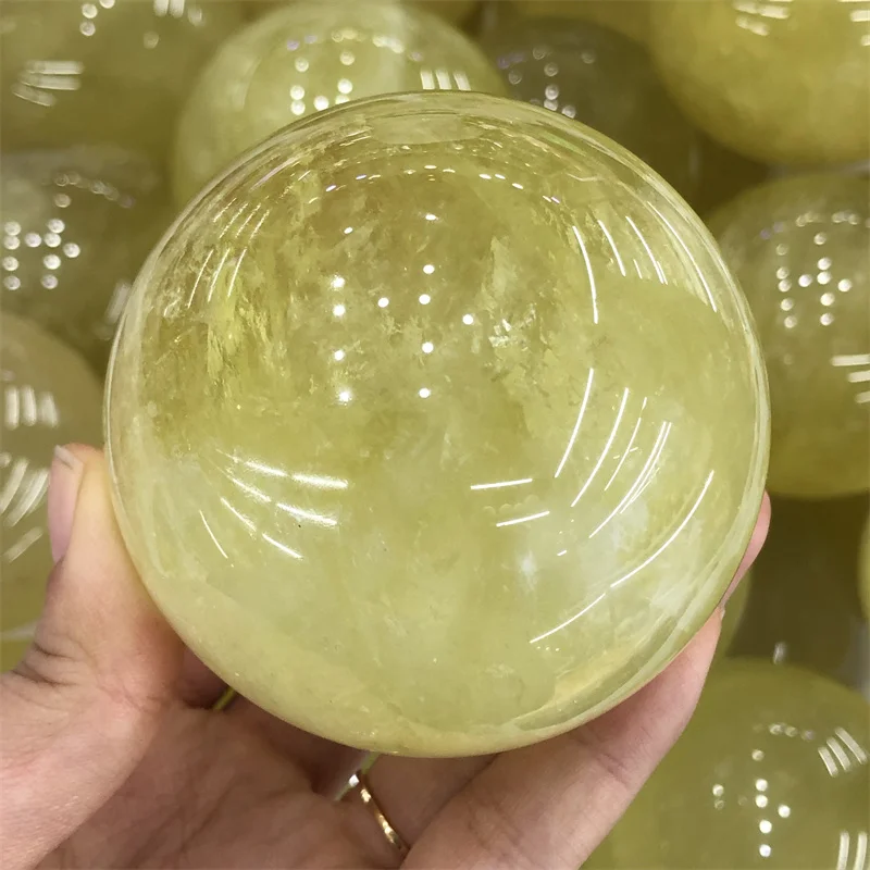 7CM-Natural-Citrine-Sphere-Crystal-Fengshui-Healing-Reiki-Stone-Home ...