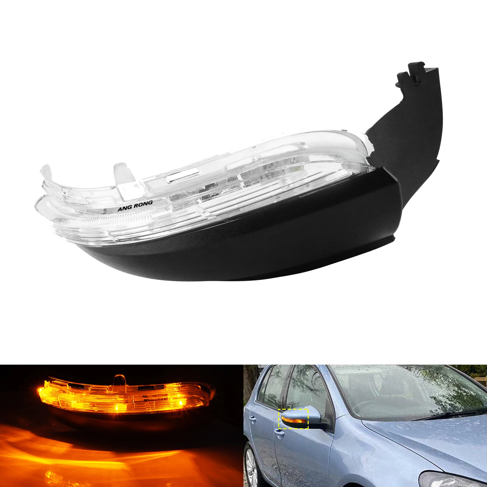 For-VW-Golf-6-MK6-2009-13-Right-Side-LED-Wing-Door-Mirror-Indicator ...