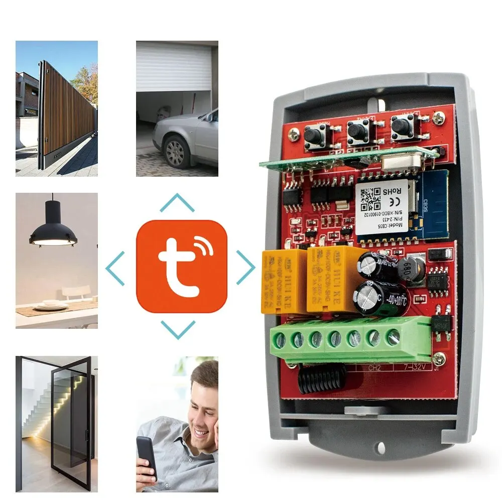 Tuya-WIFI-Garage-Door-Opener-Gate-Receiver-2CH-433mhz-433-92mhz-Universal-Fixed-Rolling-Code ...