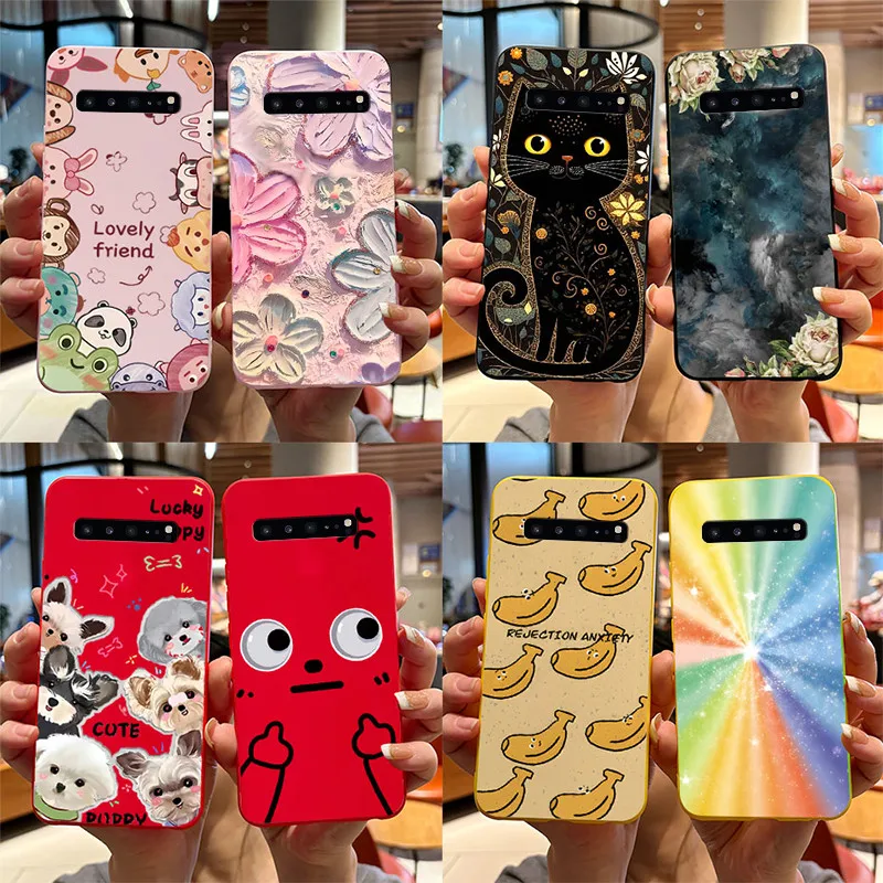 For Samsung S10 5G Case Cute Cartoon Soft Silicone Matte Slim ...