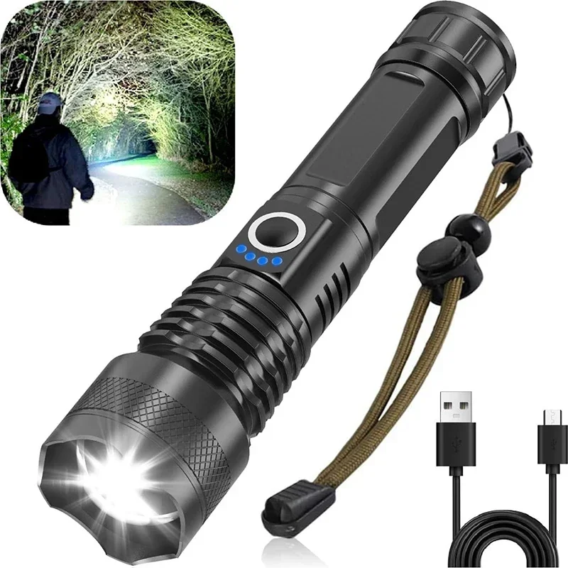 Y-ksek-g-XHP100-Led-el-feneri-arj-edilebilir-4-ekirdek-Torch-yak-nla-t ...