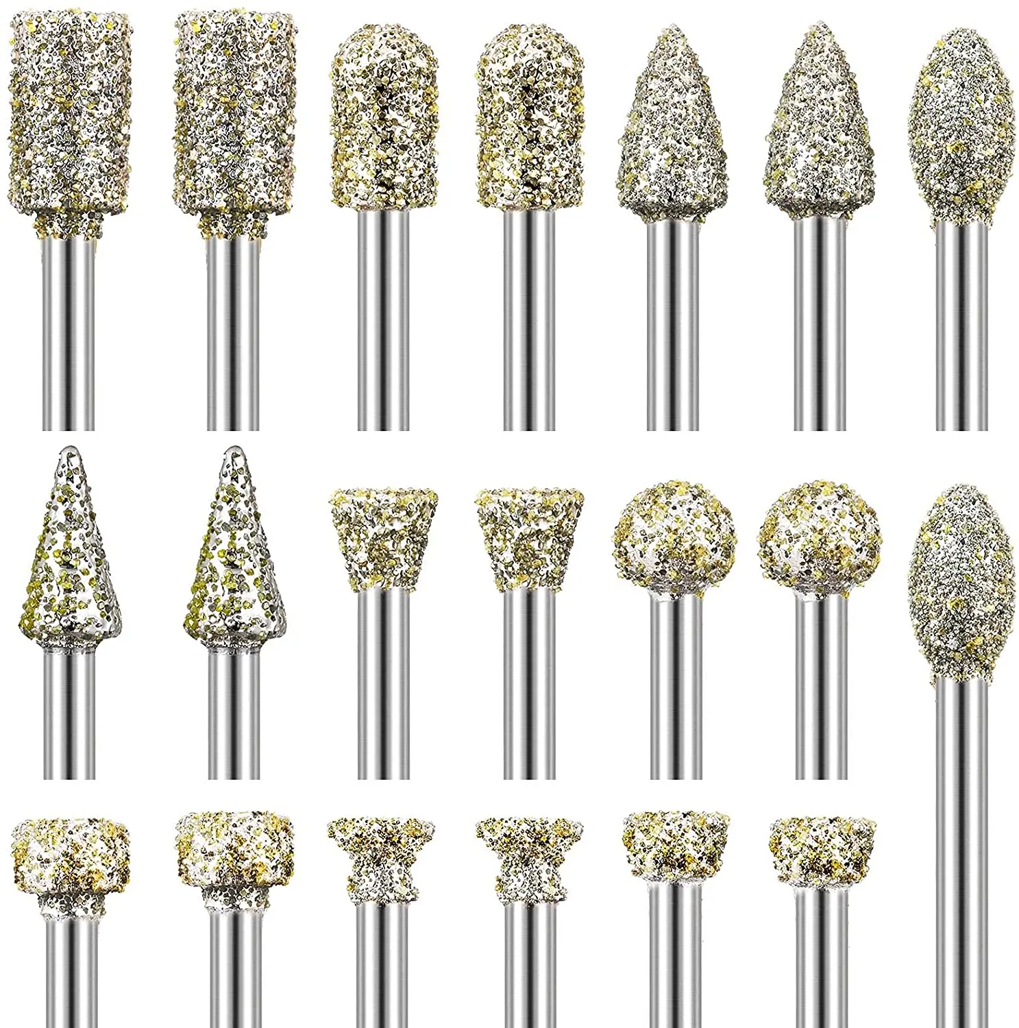 20pcs-3mm-Shank-Dremel-Accessories-Diamond-Grinding-Head-Abrasive-Tools ...