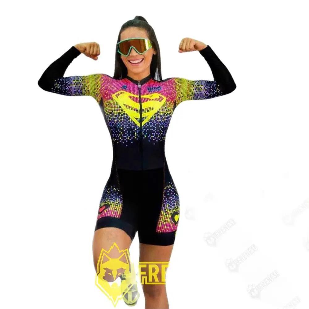 Frenesi-Fietsen-Zomer-Schaatspak-Vrouwen-Korte-Mouw-Bike-Wear-Jumpsuit ...