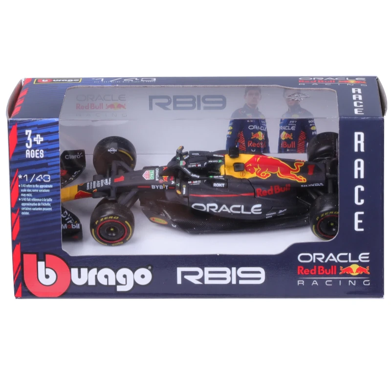 Bburago-coche de carreras de TORO ROJO 1:43, vehículo de aleación de lujo fundido a presión ...
