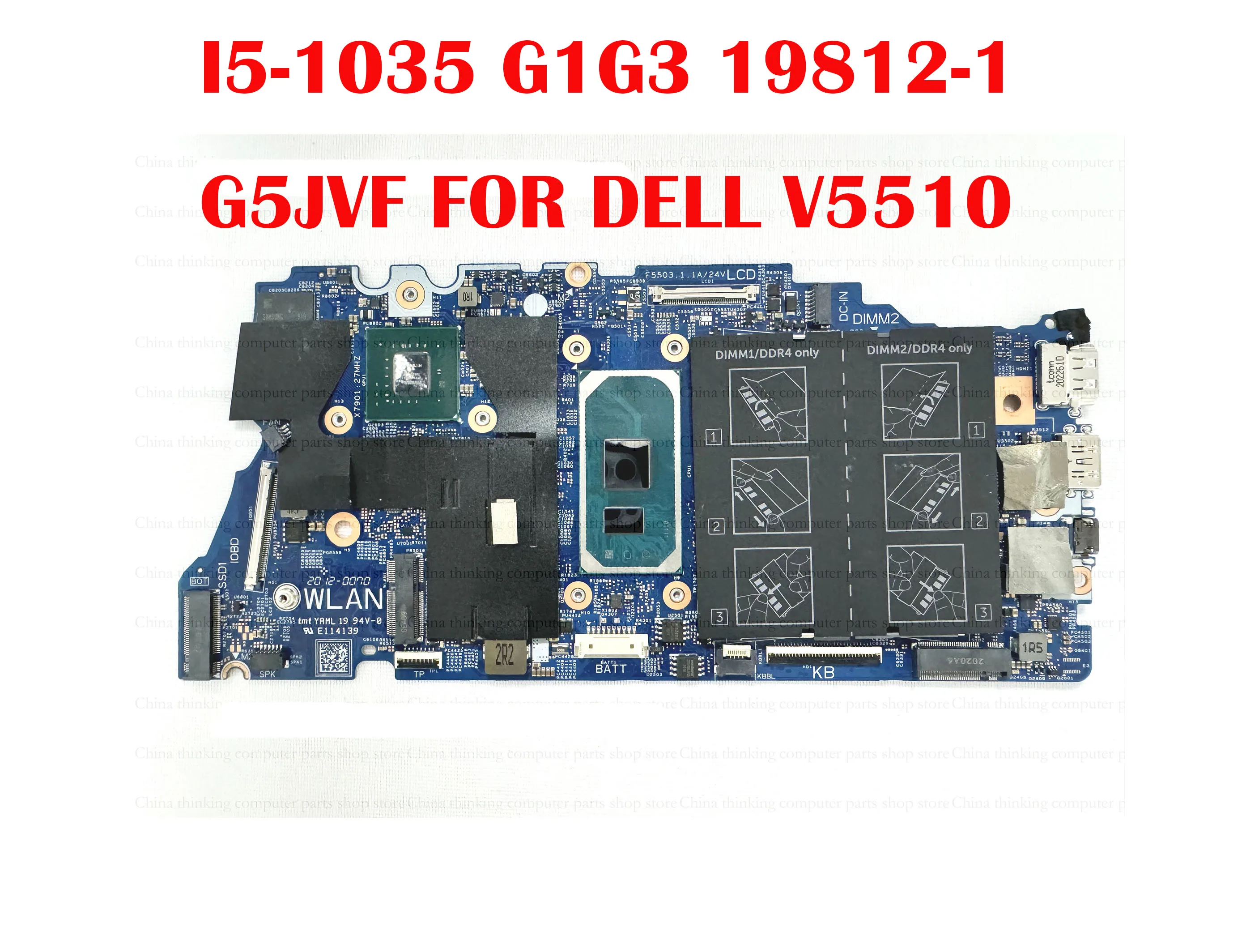 Mainboard-Motherboard-CPU-I5-1035G1-19812-1-For-DELL-V5510-Laptop-FRU ...