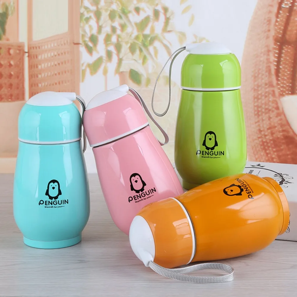 Mini-180ml-Vacuum-Flasks-Kids-Cute-Penguin-Thermos-Portable-Stainless ...