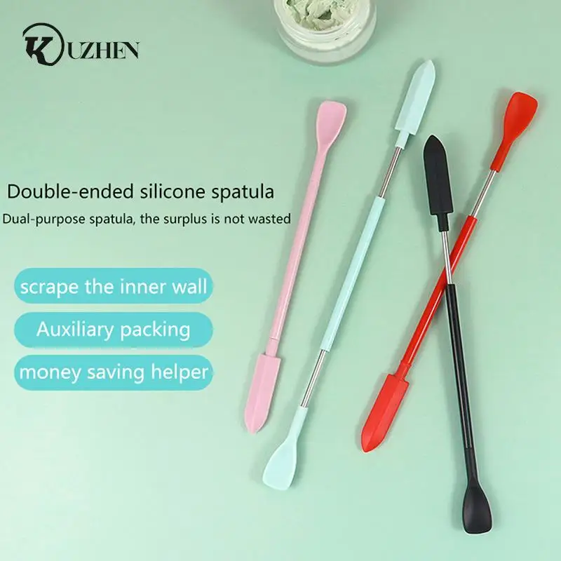 1Pcs Silicone Double Head Scraper Cosmetic Jam Deep Bottle Scraper Mini ...
