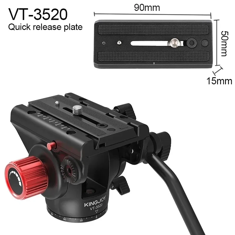 KINGJOY tripod head Quick release plate for VT-3510/VT-3520/KH-6750/VT-1510