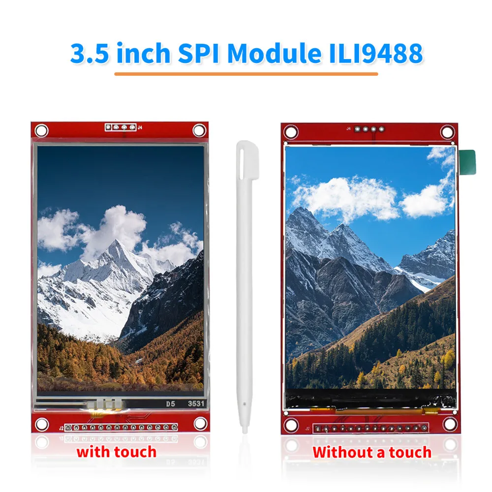 Módulo TFT LCD de 3,5 pulgadas con Panel táctil ILI9488, controlador 320x480, interfaz serial de ...