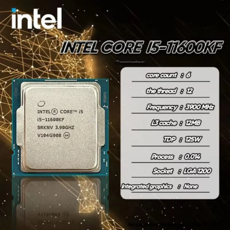 NEW-Core-i5-11600KF-i5-11600KF-processor-CPU-6-Cores-12-Threads-3-90 ...