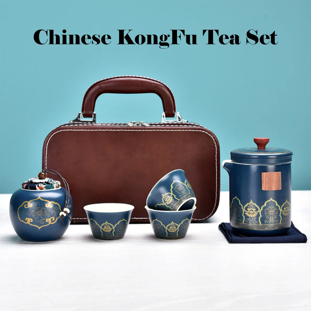 Chinese Kung Fu Tea Set Travel Tea Set Ceramic Portable Tea Set Teapot ...