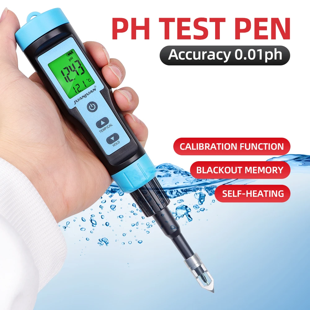 Food-PH-Meter-0-00-14-00pH-Professional-High-Accuracy-Temp-pH-Tester ...