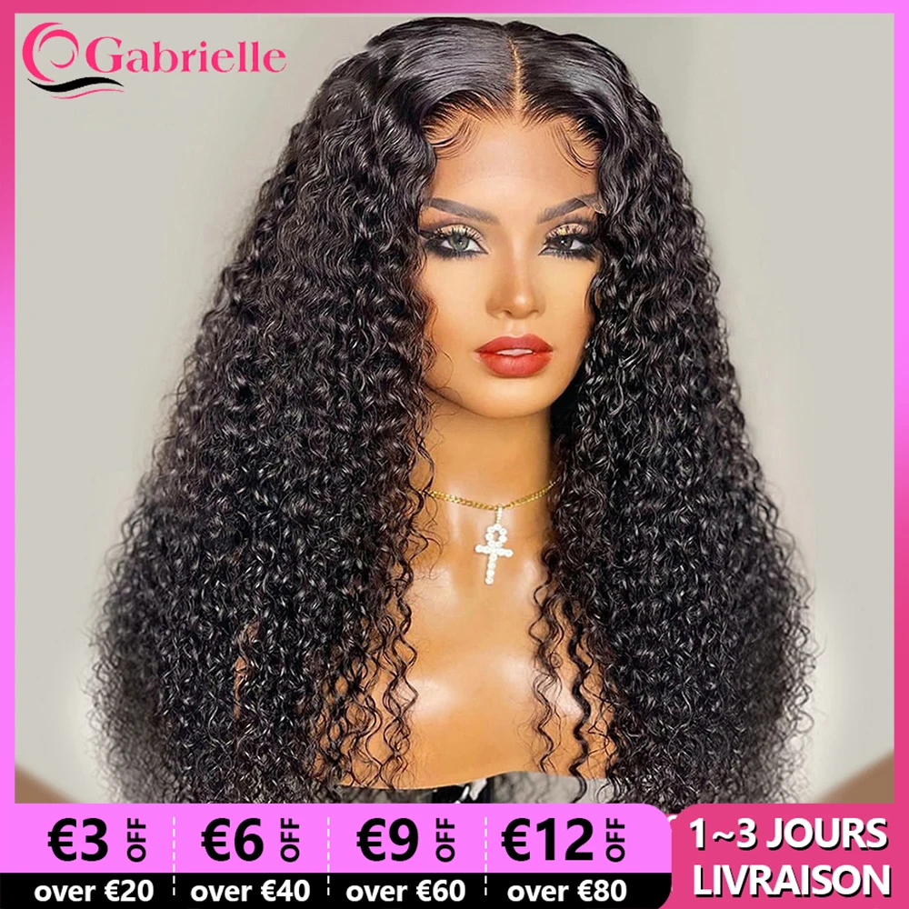 Pelucas de cabello humano rizado brasileño, postizo de encaje Frontal ...