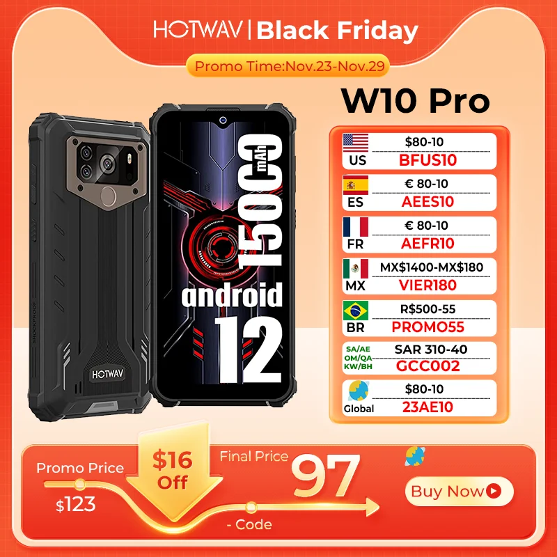 HOTWAV-tel-fono-inteligente-W10-Pro-m-vil-resistente-al-agua-IP68-P22 ...