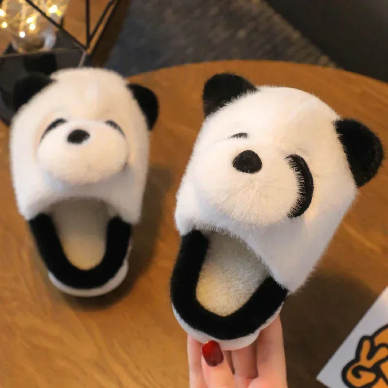 Children-s-Home-Slipper-Fluffy-Warm-Cotton-Shoes-Animal-Panda-Cartoon ...