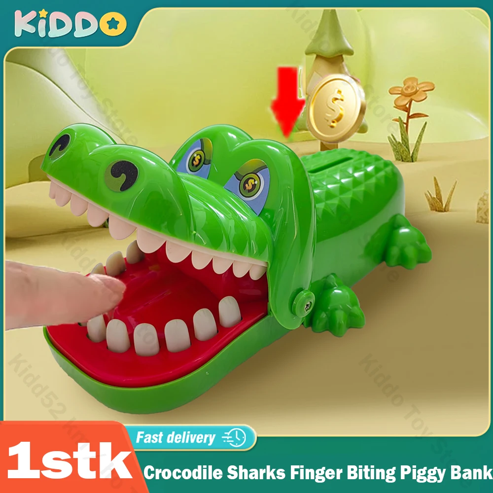 Children-Crocodile-Teeth-Piggy-Bank-Coins-Sharks-Finger-Biting-Mouth ...