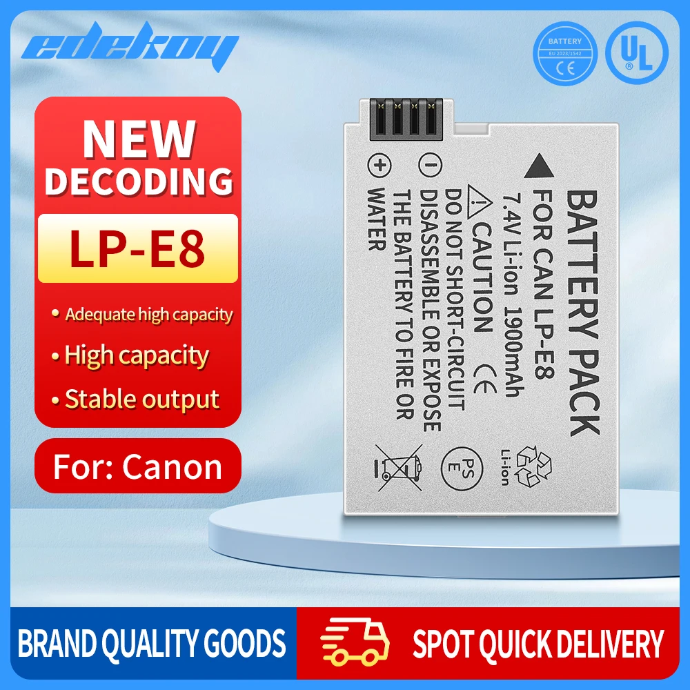 LP-E8 LPE8 Battery For Canon EOS 550D 600D 650D 700D X4 X5 X6i X7i T2i ...