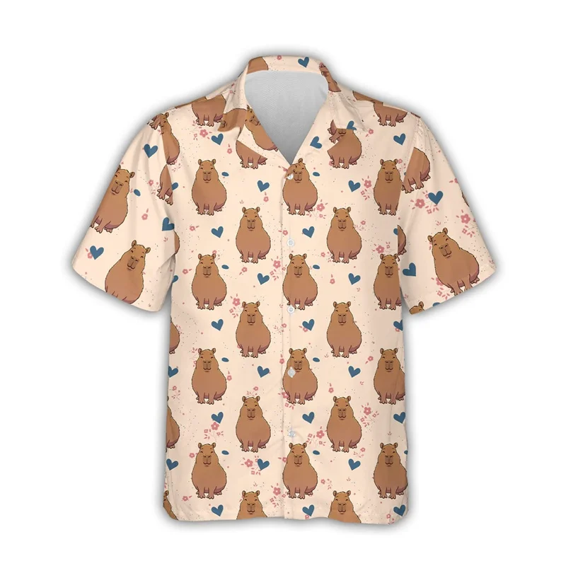 2024 Camisetas gráficas de capibara kawaii para hombres, ropa con ...
