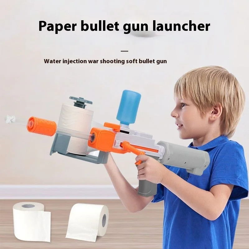 Paper-Bullet-Gun-Toy-Plastic-Eco-Friendly-Toilet-Paper-Spitball-Rapid ...