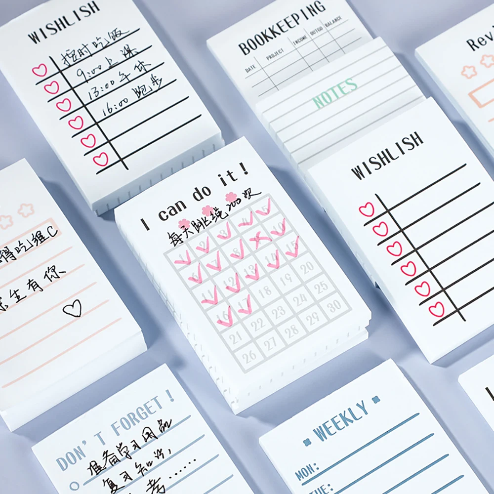 50Sheets-Planner-Memo-Pad-Study-Work-Plan-Notebook-Functional-Non ...