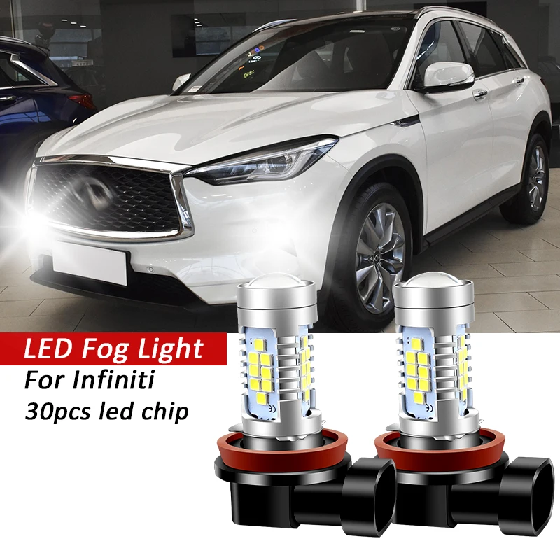 2pcs LED Fog Light Blub Lamp Canbus H8 H11 For Infiniti FX35 FX37 FX45 ...