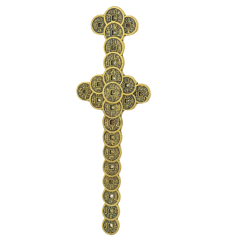 Chinese-Feng-Shui-Gossip-Copper-Decorative-Crafts-Sword-Auspicious ...