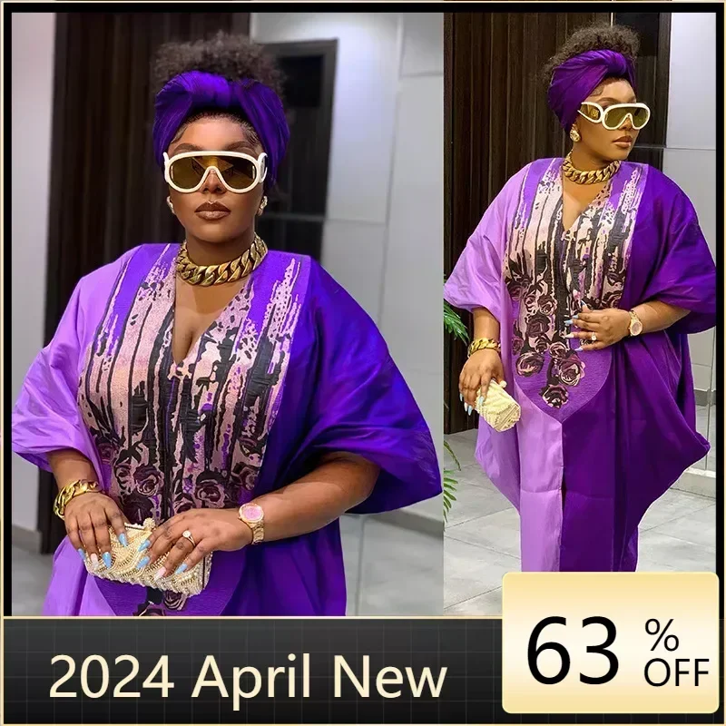 Stylish-African-Ethnic-Tribal-Loose-Robes-with-Headscarf-Big-Size ...