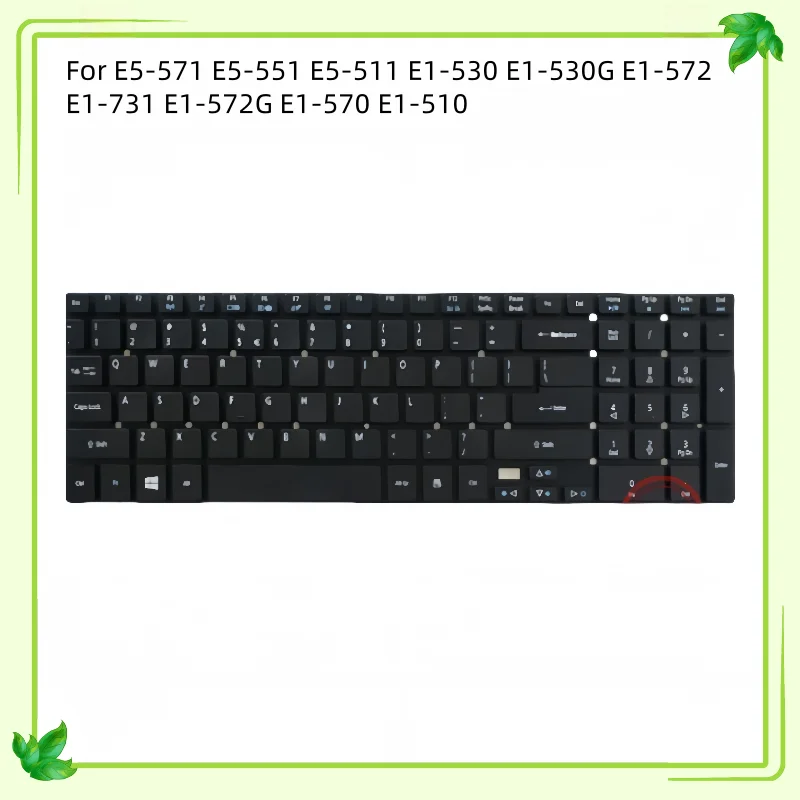 New US Laptop Layout Keyboard For Acer E5-571 E5-551 E5-511 E1-530 E1 ...