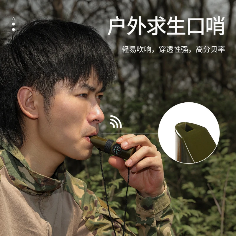 Outdoor-professional-7-in-1-rescue-whistle-SOS-Emergency-Rescue ...